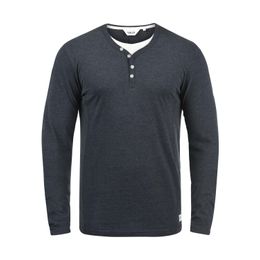 !Solid Layershirt SOLID "Layershirt SDDoriano", Herren, Gr. M, blau (ins bl mel), Obermaterial: 60% Baumwolle CO. 40% Polyester PES., Shirts