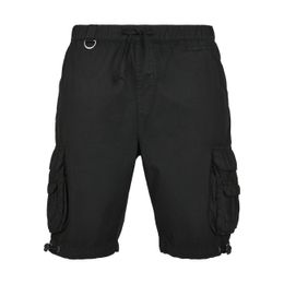 Stoffhose Urban Classics "Urban Classics Herren Double Pocket Cargo Shorts", Herren, Gr. 4XL, US-Gr&ouml;&szlig;en, schwarz, 100% Baumwolle, unifarben, normal, Hosen Stoffhose