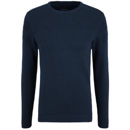 Strickfleece-Pullover Blend "Strickpullover BHGastamo", Herren, Gr. XXL, blau (marineblaus), Obermaterial: 100% Baumwolle CO., Pullover