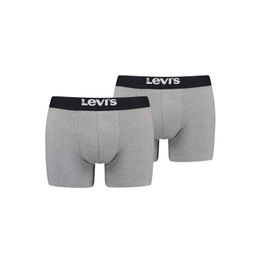 Levi's Boxershorts LEVI'S "Boxershort 2er Pack", Herren, Gr. L, grau (grau melange), Obermaterial: 95% Baumwolle CO. 5% Elasthan EL., Unterhosen