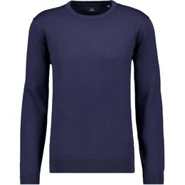Rundhalspullover Ragman, Herren, Gr. 52, marineblau, 100% Wolle, Rundhals, Pullover Rundhalspullover