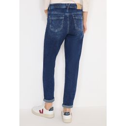 Slim-fit-Jeans Cecil, Damen, Gr. 32, L&auml;nge 30, mid blau used wash, Jeans, 77% Baumwolle, 20% Polyester, 3% Elasthan, unifarben, normal, Jeans Slim-fit-Jeans, im Denim-Style