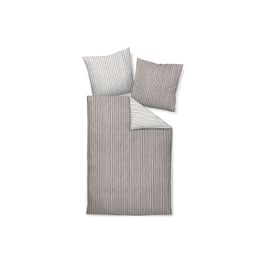 Bettbezug Janine "Bettw&auml;sche DAVOS 1er Pack" Gr. M, bunt (braun, beige), B:155cm L:220cm, Buntgewebe, Obermaterial: 100% Baumwolle CO., Bettbez&uuml;ge