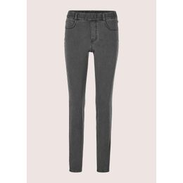 Madeleine Mode Regular-fit-Jeans MADELEINE "Jeggings Denim-Leggings mit Schlupfbund", Damen, Gr. 40, N-Gr, grau, Obermaterial: 57% Baumwolle CO. 21% Lyocell CLY. 17% Polyester PES. 5% Elasthan EL., Jeans
