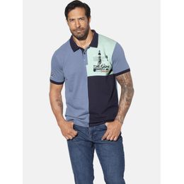 Poloshirt Jan Vanderstorm "Poloshirt LARSDAL", Herren, Gr. L, blau, Obermaterial: 100% Baumwolle CO., Shirts