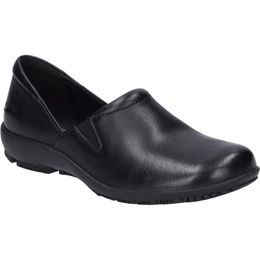 Slipper Josef Seibel "Charlotte 02, black-black", Damen, Gr. 39, schwarz (schwarz, schwarz), Obermaterial: 100% Rindsleder Leather cow., Schuhe Slipper