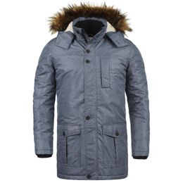 !Solid Wintermantel SOLID "Winterjacke SDOctavus", Herren, Gr. L, blau (ins bl mel), Obermaterial: 100% Polyester PES., M&auml;ntel Wintermantel