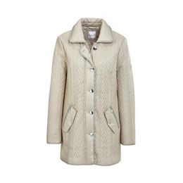 Steppjacke GOLDNER "Kurzgr&ouml;&szlig;e Longjacke mit au&szlig;ergew&ouml;hnlicher Steppung", Damen, Gr. 19, beige (beige, helltaupe), Obermaterial: 100% Polyester PES., Jacken Steppjacke