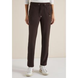 Stoffhose Cecil, Damen, Gr. M, L&auml;nge 30, macchiato braun, Stoff, 46% Modal, 46% Polyester, 8% Elasthan, unifarben, slim fit lang, Hosen Stoffhose, Middle Waist