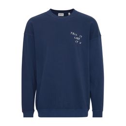 !Solid Longpullover SOLID "Sweatshirt SDIngvor", Herren, Gr. L, blau (insignia blau), Obermaterial: 100% Baumwolle CO., Sweatshirts Longpullover