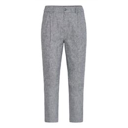 Leinenhose Casual Friday "Leinenhose CFMarc", Herren, Gr. 32/32, L&auml;nge 32, blau (schwarz navy melange), Obermaterial: 55% Leinen LI. 45% Baumwolle CO., Hosen