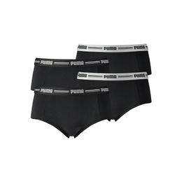 Panty Puma "Panty 4er Pack", Damen, Gr. XS, schwarz, Obermaterial: 57% Baumwolle CO. 38% Modal CMD. 5% Elasthan EL., Unterhosen Panty