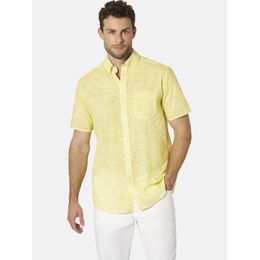 Langarmhemd Babista "Kurzarmhemd MILANZETTI", Herren, Gr. XL, weit, gelb, Obermaterial: 100% Baumwolle CO., Hemden