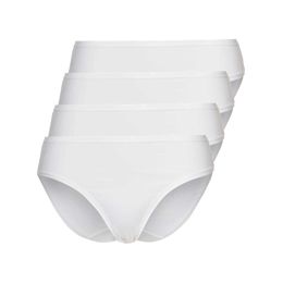 Sassa Mode Minislip SASSA "4er Sparpack Slip Mini CASUAL COMFORT", Damen, Gr. 40, wei&szlig; (wei&szlig; wei&szlig;), Stoff, Obermaterial: 95% Baumwolle CO. 5% Elasthan EL., Unterhosen