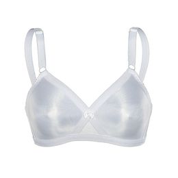 Sassa Mode Soft-BH SASSA "Soft BH mit Kreuzblende Functional Bras", Damen, Gr. 100, Cup C, wei&szlig;, Stoff, Obermaterial: 88% Polyamid PA. 12% Elasthan EL., BHs Soft-BH