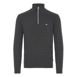 Troyer Kronstadt "Troyer KSCall half zip", Herren, Gr. L, grau (charcoal mix), Obermaterial: 100% Baumwolle CO., Pullover Troyer