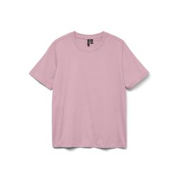 V&eacute;ro Moda Kurzarmshirt VERO MODA "VMPAULINA SS T-SHIRT GA JRS NOOS", Damen, Gr. M, bleached mauve, Jersey, Obermaterial: 100% Baumwolle, unifarben, normal, Rundhals, Shirts, Baumwolle, regular fit