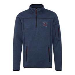 Outdoorjacke FQ1924 "Troyer FQBirk", Herren, Gr. M, blau (navy blazer melange), Obermaterial: 100% Polyester PES., Pullover Outdoorjacke