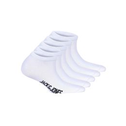 Jack & Jones Sneakersocken JACK & JONES "Socken JACDONGO SOCKS 5 PACK JNR 5er Pack", M&auml;dchen, Gr. 33-37, wei&szlig;, Obermaterial: 72% Baumwolle CO. 26% Polyester PES. 2% Elasthan EL., Socken Sneakersocken