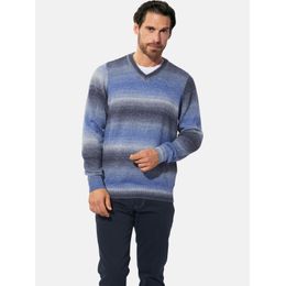 V-Ausschnitt-Pullover Babista "Pullover VILLOCARA", Herren, Gr. XXL, blau (blau gestreift), Obermaterial: 89% Polyacryl PAN. 11% Wolle mw., Pullover