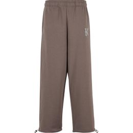 Jogginghose Karl Kani "Karl Kani KK OS Sidestripe Sweatpants", Herren, Gr. XXL, US-Gr&ouml;&szlig;en, braun, 70% Baumwolle, 30% Polyester, loose fit, Hosen Jogginghose