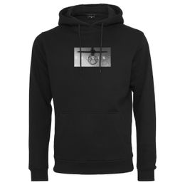 Rundhalspullover MisterTee "MisterTee Herren Ballin Hoody", Herren, Gr. L, schwarz, 65% Baumwolle, 35% Polyester, mehrfarbig, normal, ohne Ausschnitt, Pullover Rundhalspullover