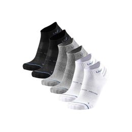 Sneakersocken uyn "Socken 6er Pack", Herren, Gr. 45-47, bunt (schwarz, wei&szlig;, grau), Obermaterial: 56% Baumwolle CO. 41% Polyamid PA. 3% Elasthan EL., Socken Sneakersocken
