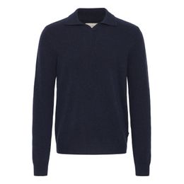 Longsleeve Blend "Strickpullover BHBRANKO", Herren, Gr. L, blau (salute melange), Obermaterial: 60% Wolle mw. 40% Nylon NY., Shirts