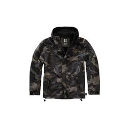 Allwetterjacke Brandit "Brandit Herren Windbreaker Frontzip", Herren, Gr. M, schwarzcamo, 100% Polyester, unifarben, normal, ohne Ausschnitt, Jacken