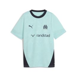Trainingsshirt Puma "Olympique de Marseille Trainingstrikot Jugendliche", M&auml;dchen, Gr. 140, blau (safe lake new navy blau), Obermaterial: 100% Polyester, regular fit, Rundhals, Shirts