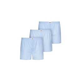 Webboxer Jockey "Web-Boxershorts Boxer Woven 3er Pack", Herren, Gr. L, blau, Obermaterial: 100% Baumwolle CO., Unterhosen