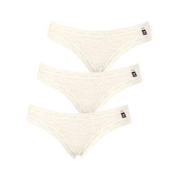 like it! Minislip LIKE IT "3er Pack Damen Minislip Lisa", Damen, Gr. M, beige (ivory), Obermaterial: 100% Polyamid PA., Unterhosen