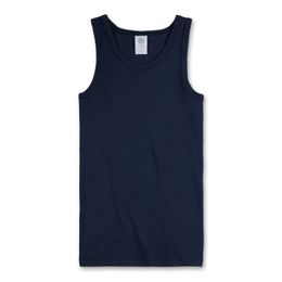 Unterhemd Sanetta "Unterhemd 1er Pack", Jungen, Gr. 116, N-Gr, blau (dunkelblau), Obermaterial: 100% Baumwolle CO(Bio)., Unterhemden Unterhemd