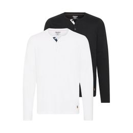 Sweatshirt Blend "Langarmshirt BHMBHOLLIE", Herren, Gr. S, schwarz (schwarz, wei&szlig;), Obermaterial: 50% Baumwolle CO. 50% Polyester PES., Sweatshirts Sweatshirt