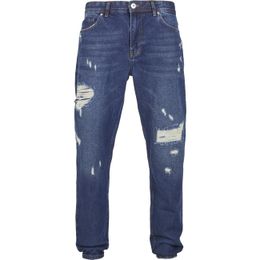 2Y Premium Herren Bequeme Jeans "2Y Premium Herren 2Y Boyfriend Fit Jeans"blau, Gr. 33, unifarben, 97% Baumwolle, 3% Elasthan, Jeans