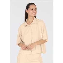 ENDURANCE ATHLECIA T-Shirt ATHLECIA "Resort", Damen, Gr. 34, beige, 55% Leinen, 45% Viskose, unifarben, normal, ohne Ausschnitt, Shirts T-Shirt, aus atmungsaktivem Material