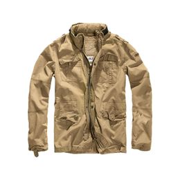 Allwetterjacke Brandit "Brandit Herren Britannia Jacket", Herren, Gr. M, camel, 100% Baumwolle, unifarben, normal, amerikanischer Ausschnitt, Jacken