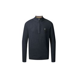 Rundhalspullover MCS "MCS Pullover MCAxel", Herren, Gr. L, navy melange, Obermaterial: 80% Wolle, 20% Polyester, Pullover Rundhalspullover