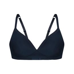 Sassa Mode Soft-BH SASSA "Soft BH STRIPE RANGE", Damen, Gr. 75, Cup B, blau (navy), Stoff, Obermaterial: 95% Viskose CV. 5% Elasthan EL., BHs Soft-BH