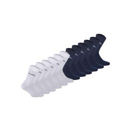 Kurzsocken Diadora "Socken 12er Pack", Damen, Gr. 43-46, wei&szlig; (wei&szlig;, dunkelblau), Obermaterial: 80% Baumwolle CO. 18% Polyester PES. 2% Elasthan EL., Socken