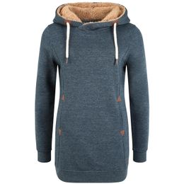 Kapuzenpullover oxmo "Hoodie OXVicky", Herren, Gr. XS, blau (ins blu m), Obermaterial: 80% Polyester PES. 20% Baumwolle CO., Sweatshirts Kapuzenpullover