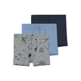 Trunk name it "NMMTIGHTS 3P GREY SPACE NOOS", Jungen, Gr. 92, 3 Stk., grau melange, Jersey, Obermaterial: 95% Baumwolle, 5% Elasthan, eng, Unterhosen