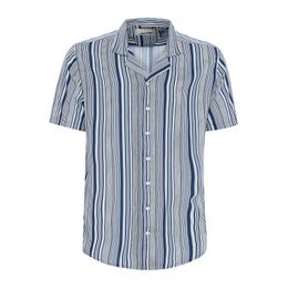 Kurzarmhemd Blend "Kurzarmhemd BHShirt", Herren, Gr. L, N-Gr, blau (marineblaus), Obermaterial: 100% Viskose CV., Hemden