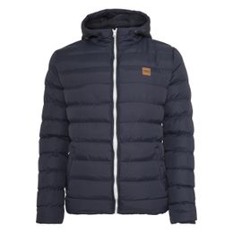 Winterjacke Urban Classics "Urban Classics Herren Basic Bubble Jacket", Herren, Gr. L, navy wei&szlig; navy, 100% Polyamid, unifarben, normal, ohne Ausschnitt, Jacken Winterjacke