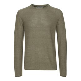 !Solid Strickfleece-Pullover SOLID "Strickpullover SDJarah", Herren, Gr. L, grau (vetiver melange), Obermaterial: 50% Baumwolle CO. 50% Polyacryl PAN., Pullover