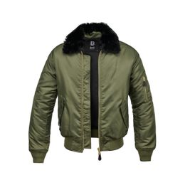 Winterjacke Brandit "Brandit Herren MA2 Jacket Fur Collar", Herren, Gr. 4XL, olive, 100% Polyamid, unifarben, normal, amerikanischer Ausschnitt, Jacken Winterjacke