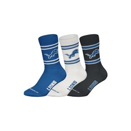 Kurzsocken NFL "Socken NFL 3Pack Crew Socks 3er Pack", Herren, Gr. 39-42, bunt (detroit lions), Obermaterial: 58% Baumwolle CO. 39% Polyester PES. 3% Elasthan EL., Socken