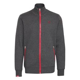 !Solid Sweatjacke SOLID "Sweatjacke SDBennTrack", Herren, Gr. S, grau (med grau m), Obermaterial: 50% Baumwolle CO. 50% Polyester PES., Sweatjacken Sweatjacke