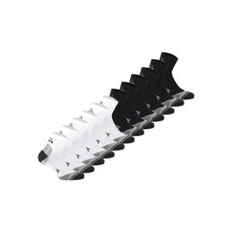 Kurzsocken Diadora "Socken 12er Pack", Damen, Gr. 39-42, schwarz (schwarz, wei&szlig;), Obermaterial: 56% Polypropylen PP. 22% Baumwolle CO. 19% Polyester PES. 3% Elasthan EL., Socken