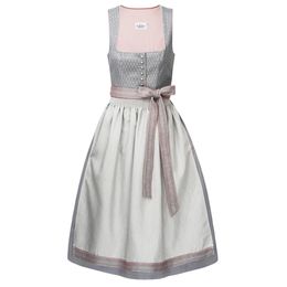 N&uuml;bler Dirndl N&Uuml;BLER "Dirndl lang Ellen", Damen, Gr. 50, EURO, grau, Obermaterial: 100% Polyester PES., Kleider